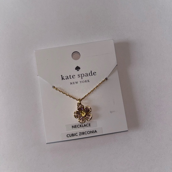 kate spade | Jewelry | Kate Spade Gold And Yellow Flower Necklace Nwt ...
